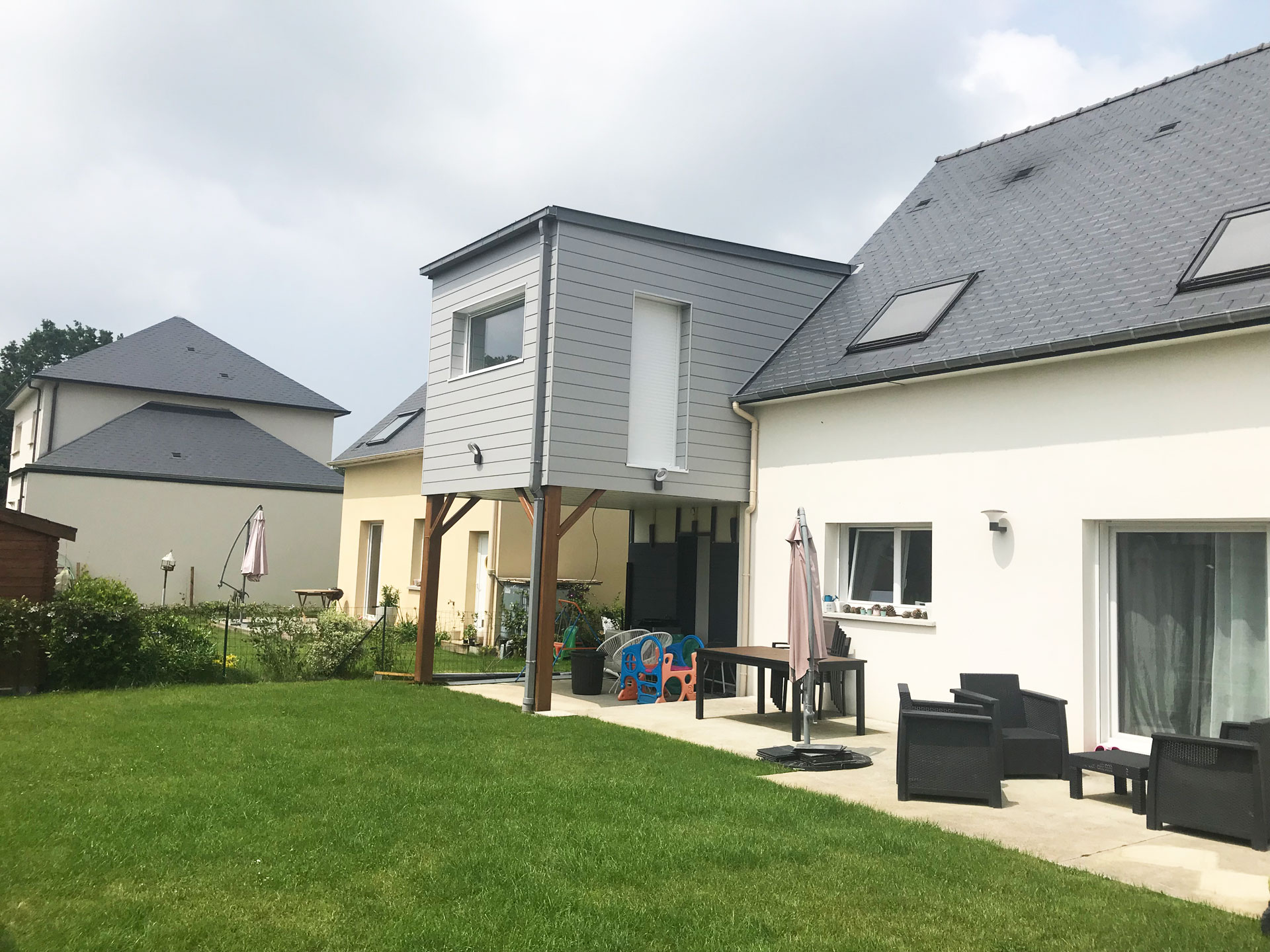 Nos réalisations : l’extension de maison sur pilotis